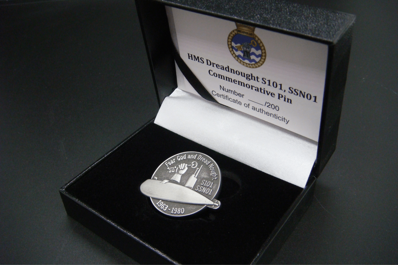 UK’S FIRST NUCLEAR SUBMARINE COMMEMORATED WITH LAPEL PIN ...